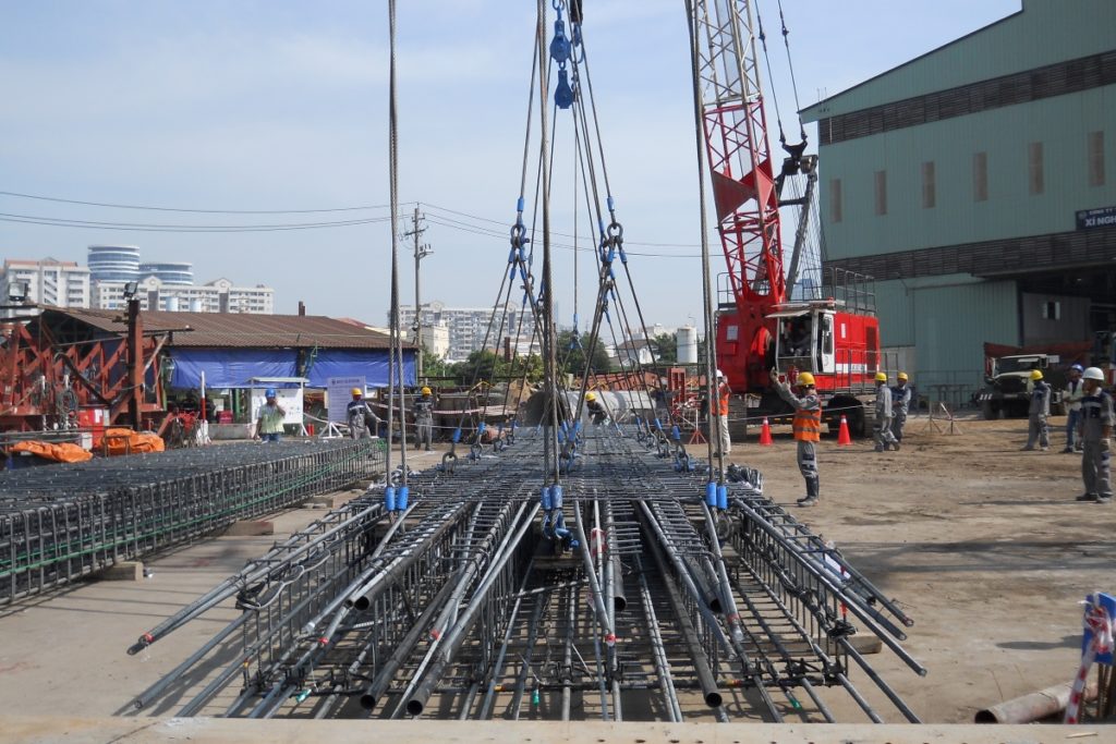 Barrette, pile, piling, shaft grout, shaft grouting